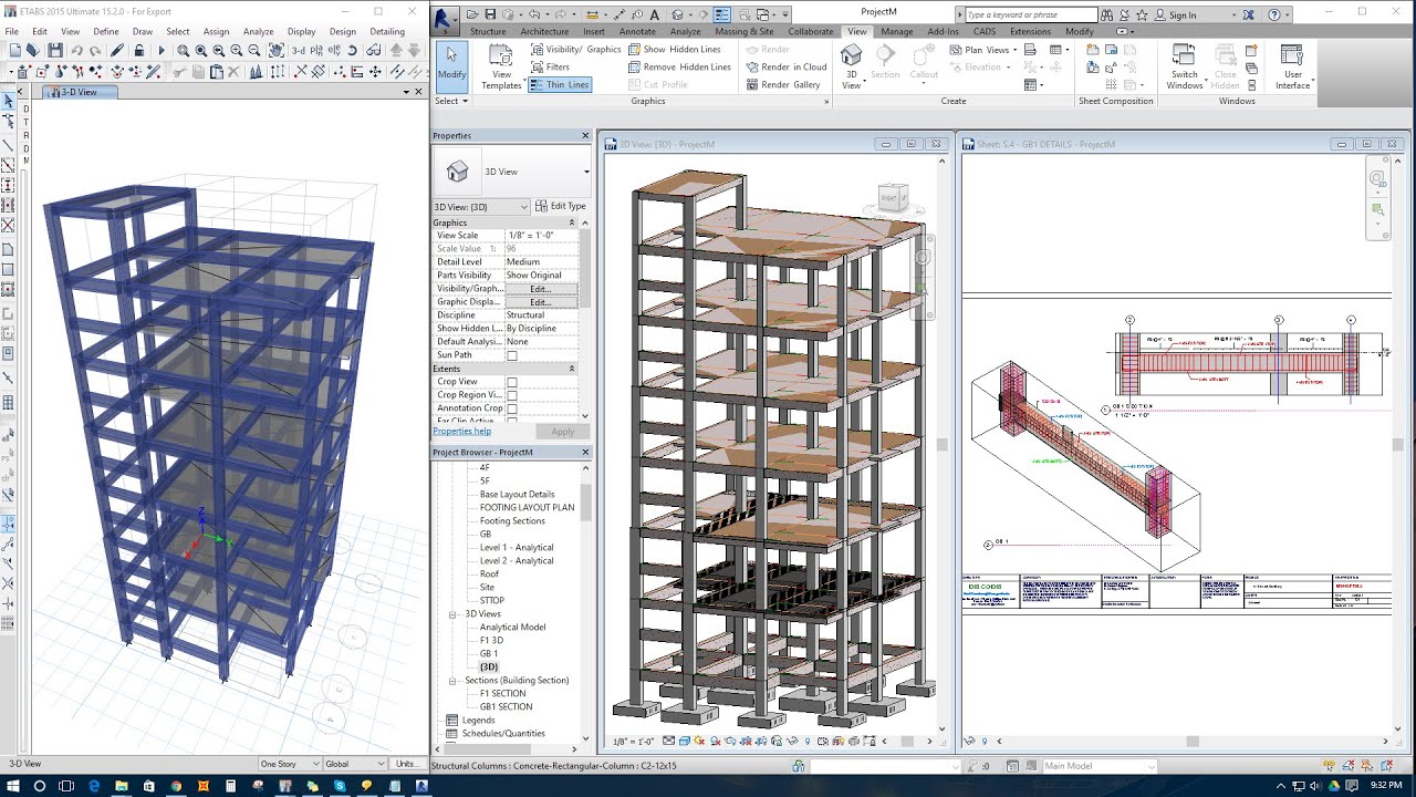 Export Model from Etabs to Revit Structure for Detailing - Revit news Export Model from Etabs to Revit Structure for Detailing - Revit news