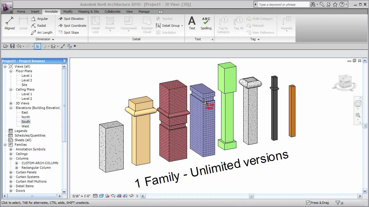 REVIT Unlimited Versions of a Single Column Family - CADclip - Revit news