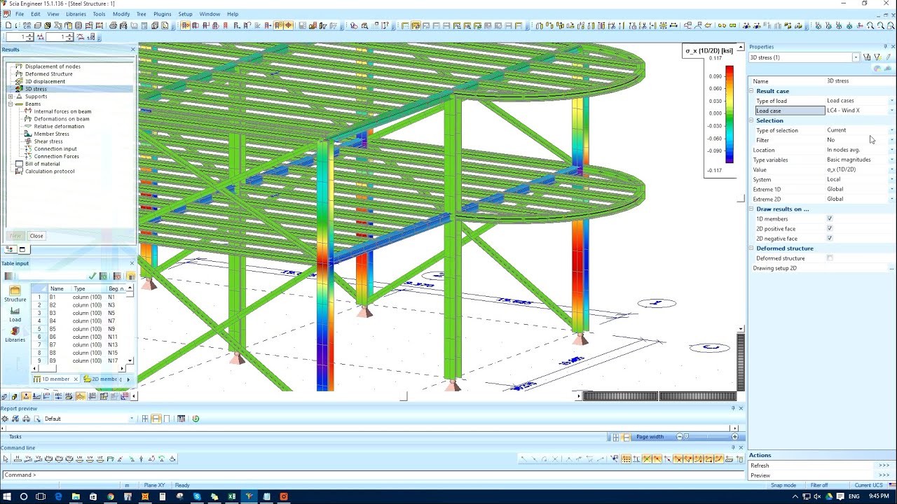 3. Applying Loads & Analysis of Steel Structure in SCIA Engineer ...