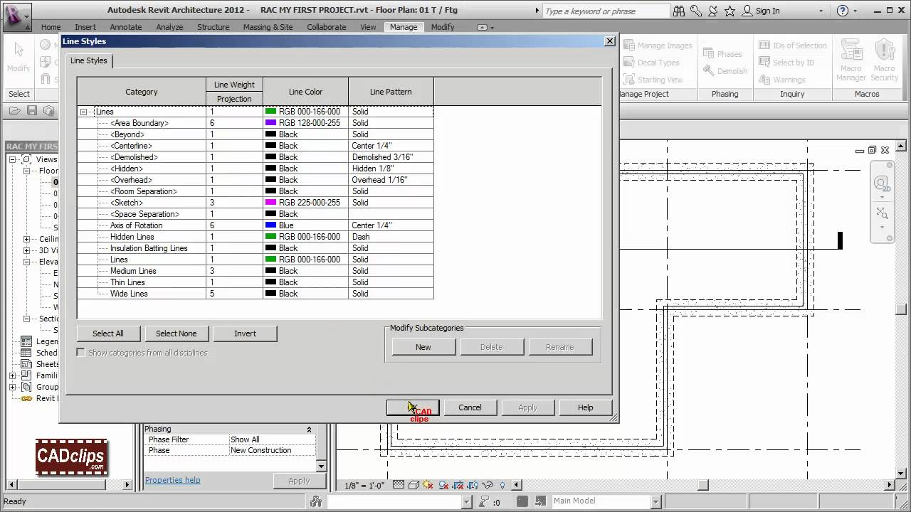 Revit Footing Linestyles And Linework Cadclips Revit News