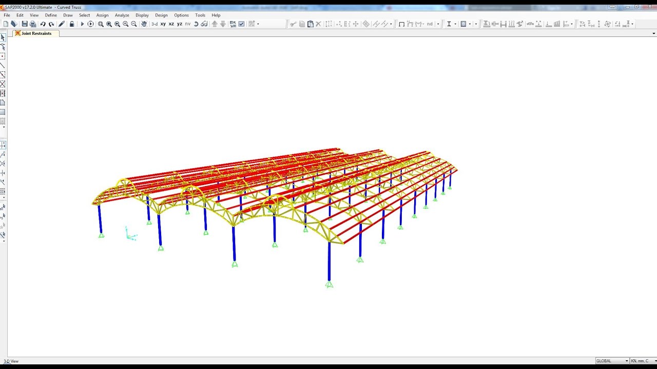 Modeling Curved Truss in SAP 2000 using DXF file - Revit news