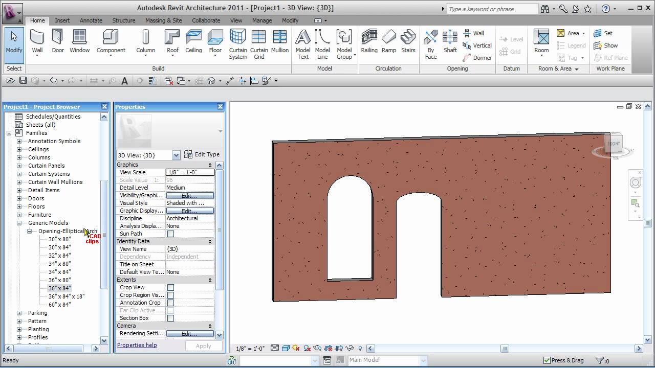 REVIT Basic Arched Opening CADclip Revit News