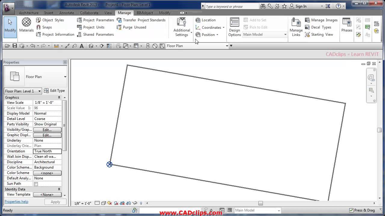 REVIT PROJECT BASE POINT ROTATE TRUE NORTH GRAPHICS ANOMALY - CADclips ...