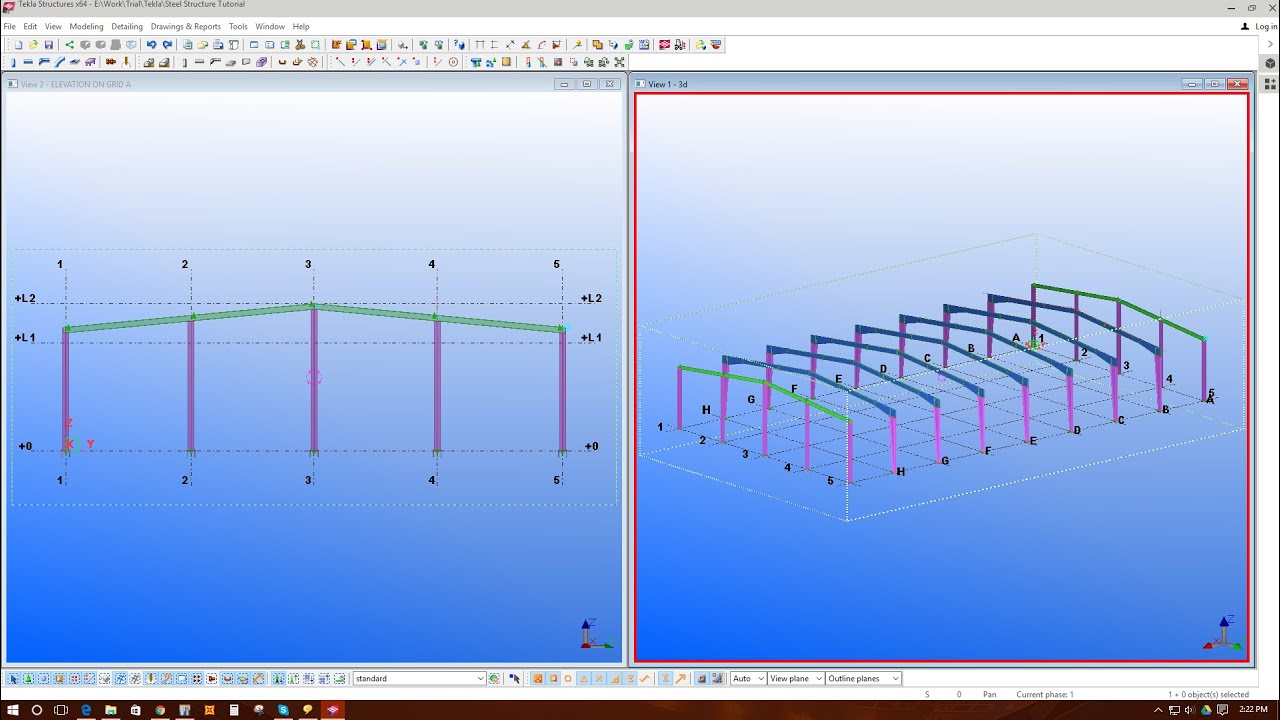 3. Modeling End Bay with Seating Cap Connection in Tekla Structure v21.1 - Revit news