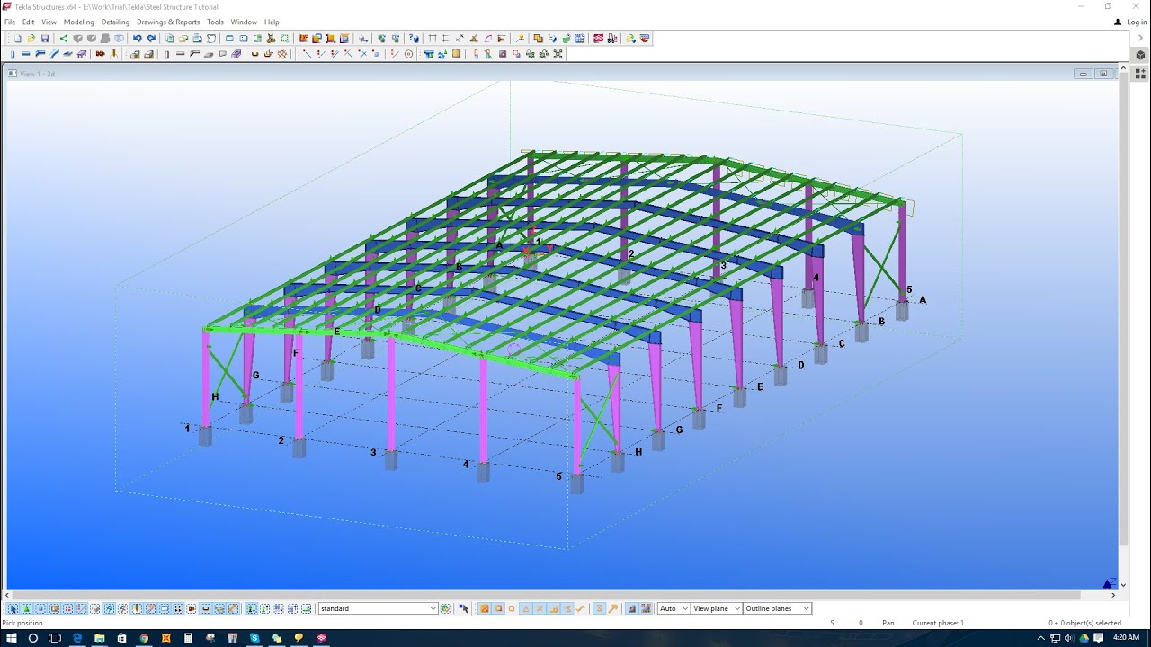 6. Modeling Purlins with Purlin Connection in Tekla Structure - Revit news