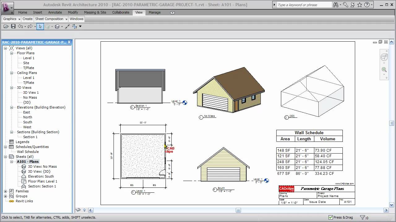 REVIT Parametric Garage Magic - CADclip - Revit news