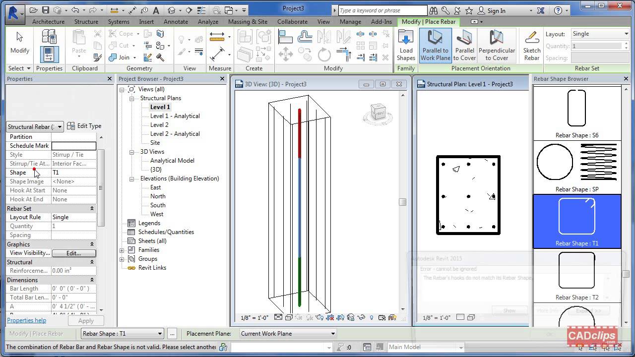 REVIT Structure Rebar Reinforcing Stirrup Placement Tips - CADclip ...