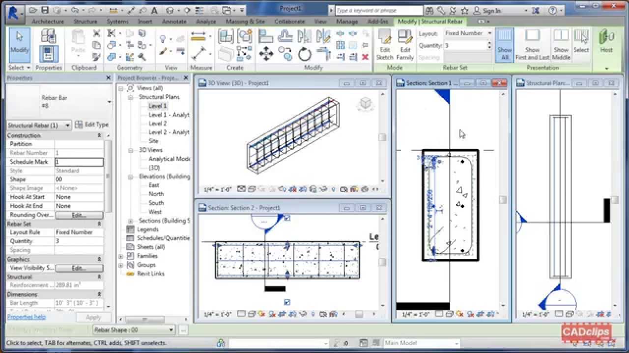 REVIT Structural Rebar Sets Presentation Tips - CADclip - Revit news