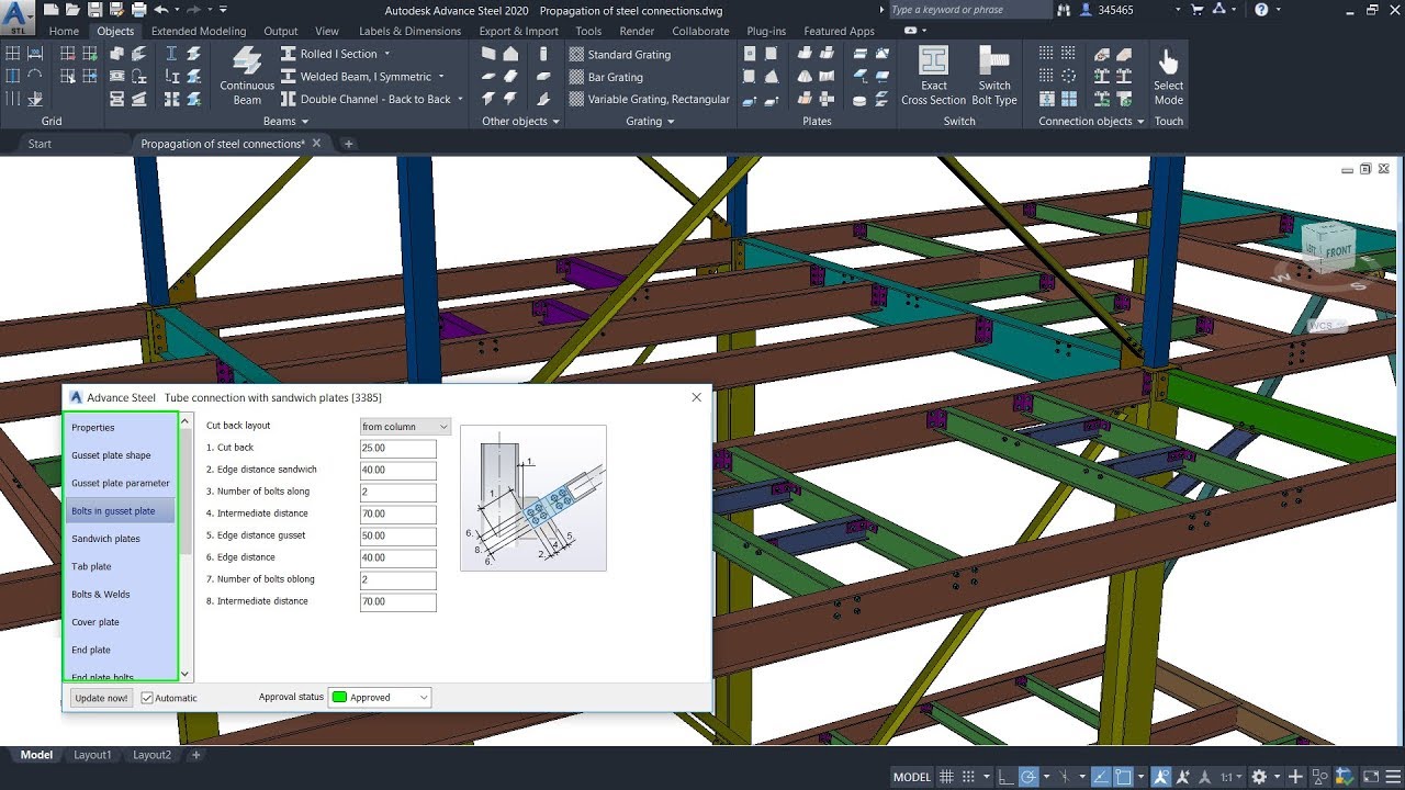 Advance Steel 2020: Enhanced Dialog Boxes With Sidebar - Revit news