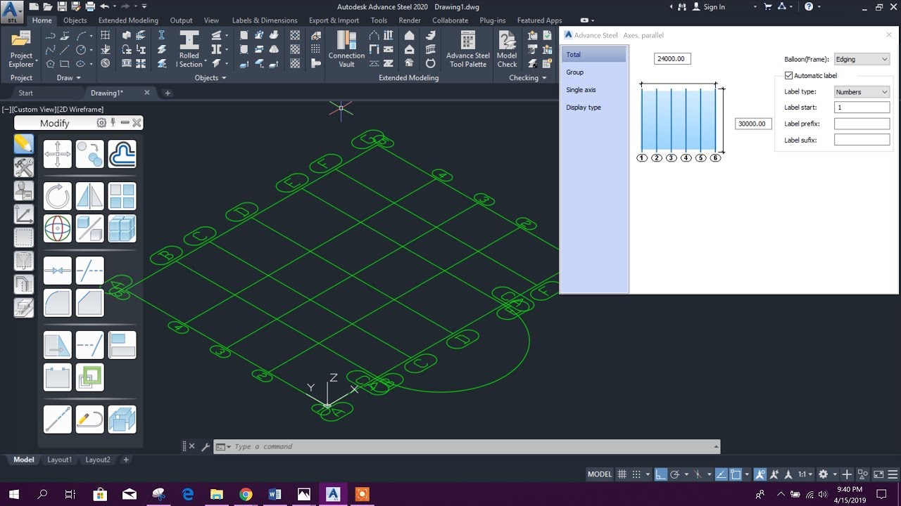ADVANCE STEEL 2020: WORKING WITH DIFFERENT GRIDS - Revit news