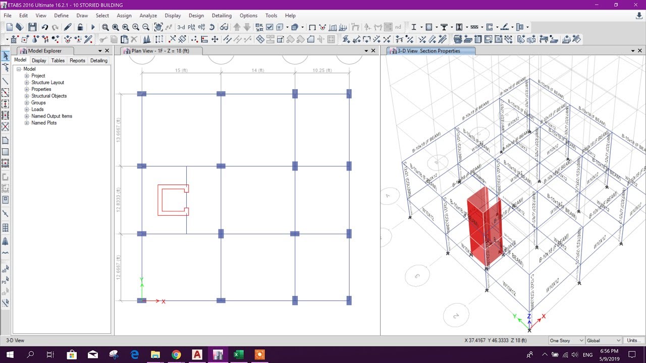 10 Storied Building Design in Etabs-Part2 - Revit news