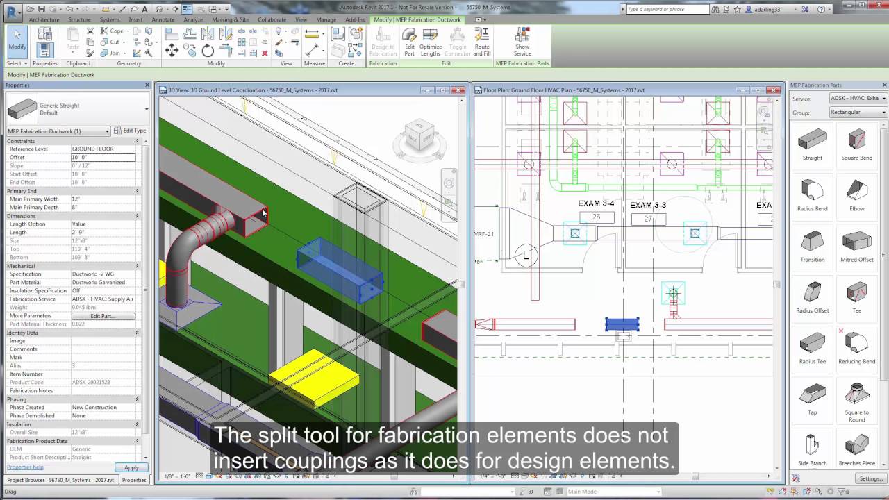 Split Fabrication Elements - Revit news