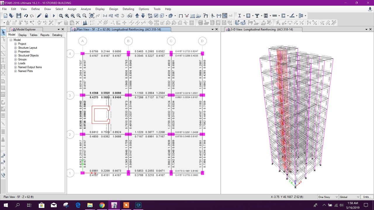10 Storied Building Design in Etabs-Part7 - Revit news