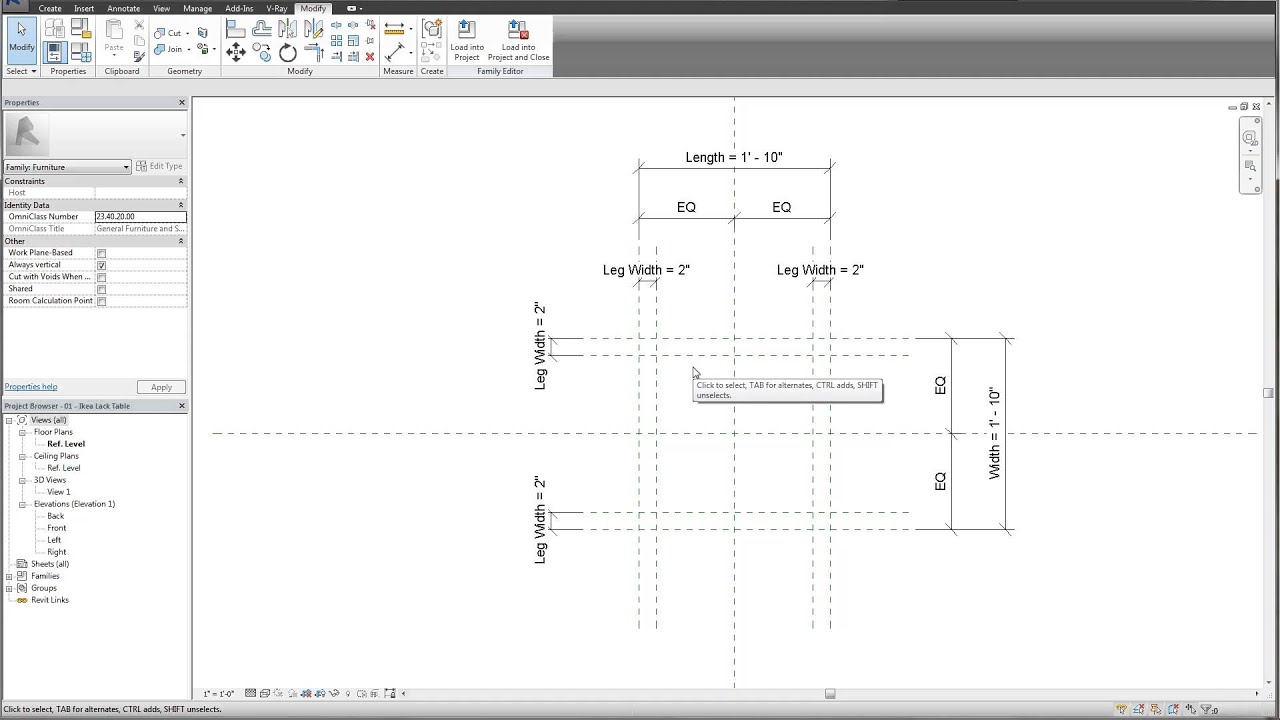 Revit Tutorial - Parametric Table: A Revit Family Introduction - Revit news