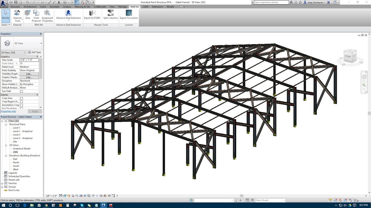 Exporting Model from Autodesk Revit to Advance Steel for Detailing ...
