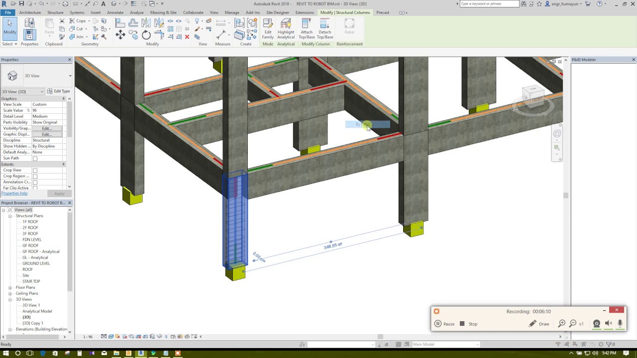 Updating Revit model from Robot Model after design-Revit to Robot BIM ...