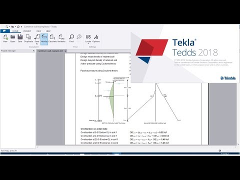 TEKLA TEDDS 2018: STEEL SHEET PILE DESIGN EXAMPLE. - Revit news