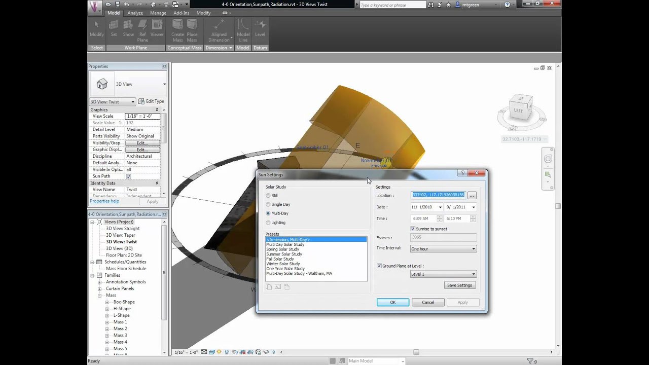 Vasari Workshop Video 4.0: Sun Path - Revit news