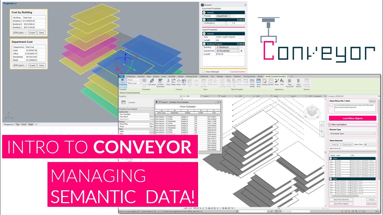 Conveyor Tutorial - Managing Rhino Data with Semantic - Revit news Conveyor Tutorial - Managing Rhino Data with Semantic - Revit news