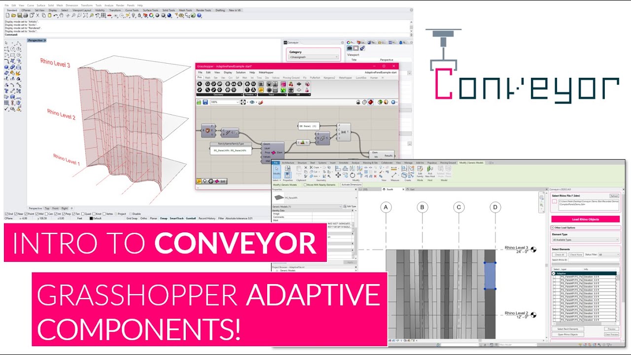 Conveyor Tutorial - Grasshopper to Revit Adaptive Components - Revit news Conveyor Tutorial - Grasshopper to Revit Adaptive Components - Revit news