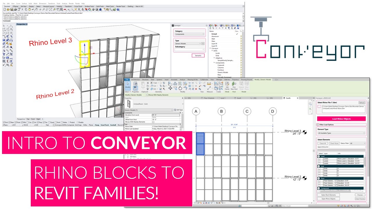 Conveyor Tutorial - Converting Rhino Blocks to Revit Families - Revit news Conveyor Tutorial - Converting Rhino Blocks to Revit Families - Revit news