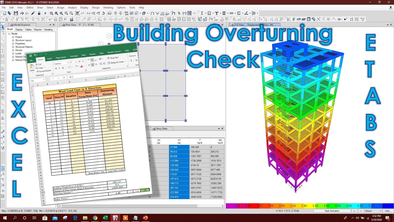 Building Overturning Check using Etabs and Excel Sheet - Revit news