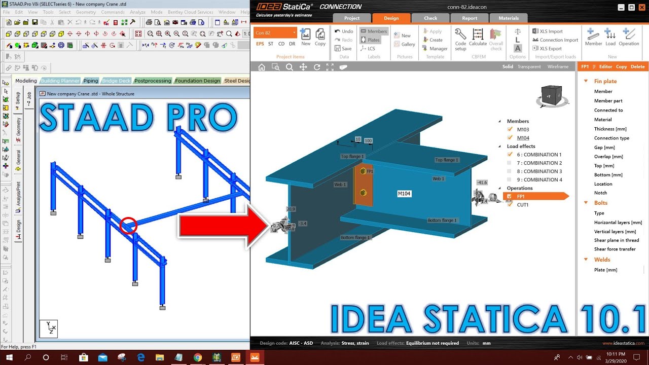Staad Pro to Idea Statica | Steel Connection design | BIM - Revit news