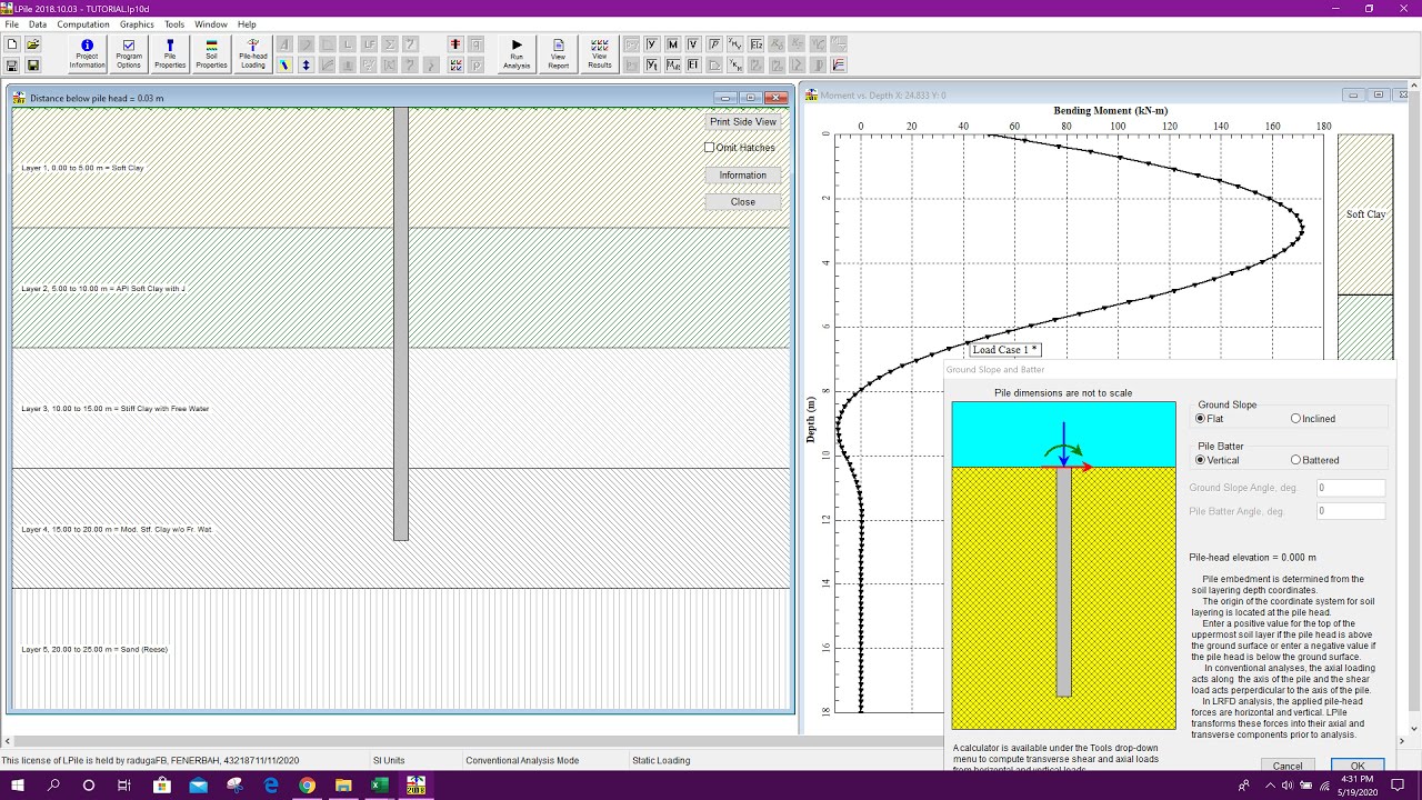 Pile Analysis In Lpile Calculation Of Lateral Spring Stiffness