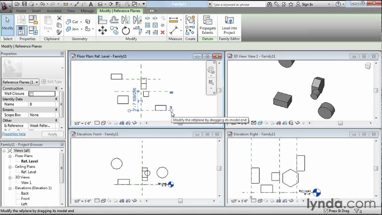How To Work With Revit s Reference Planes Lynda Tutorial Revit News