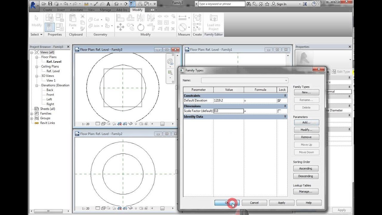 How to Scale and Add Grips to an Autodesk Revit Family .rfa Model ...