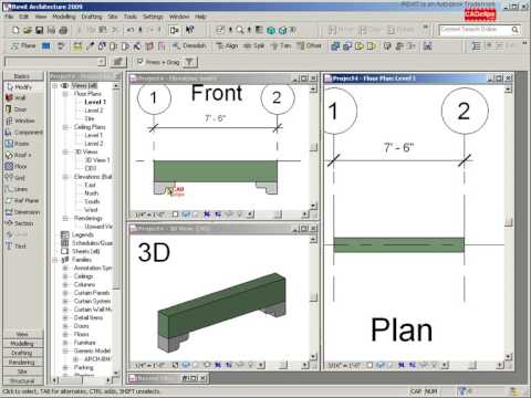 REVIT Beam Family Lesson 4 Model the Abutments and Flex the Model ...