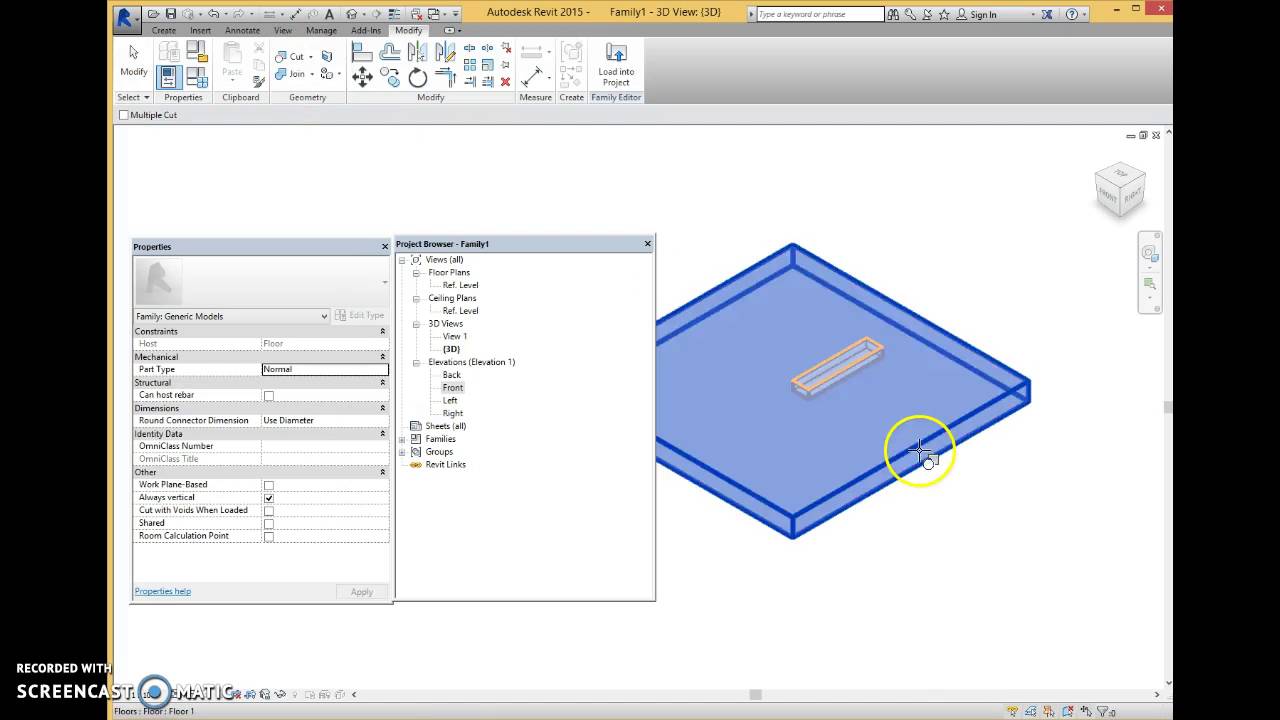Making Floor Based Recess Family - Revit news