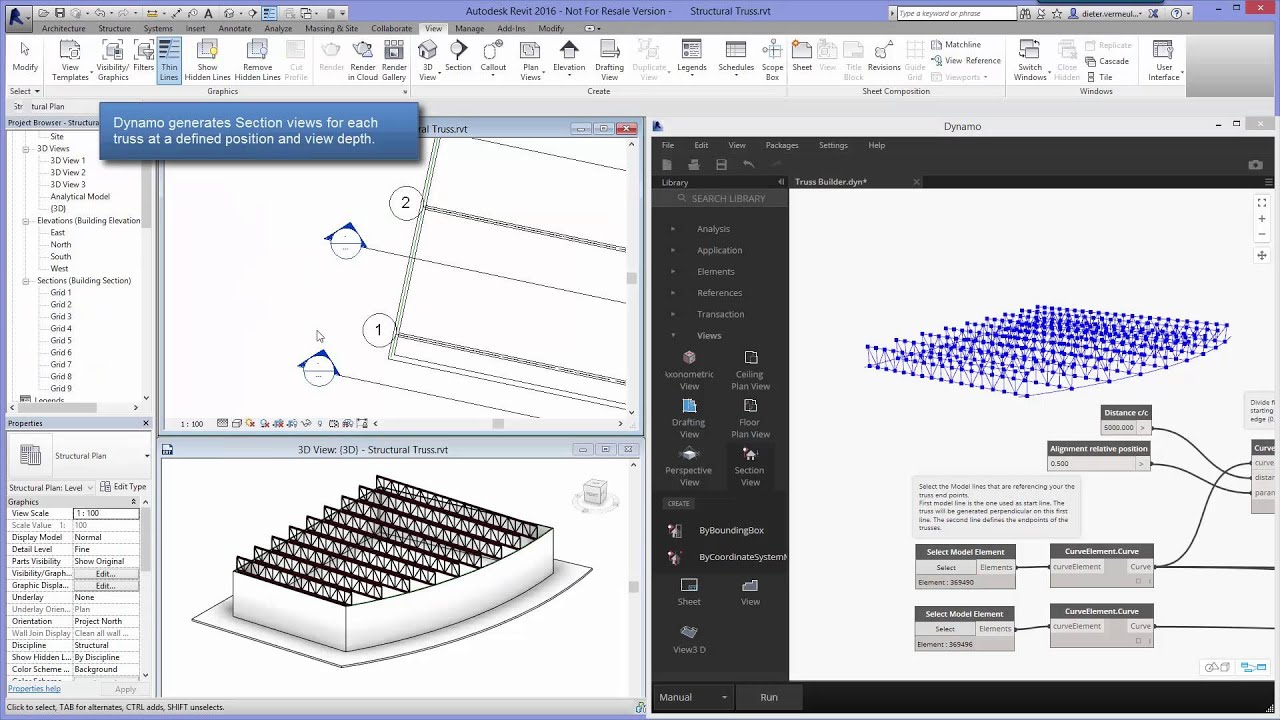 Computational BIM with Dynamo and Revit for Structural Trusses - Revit news