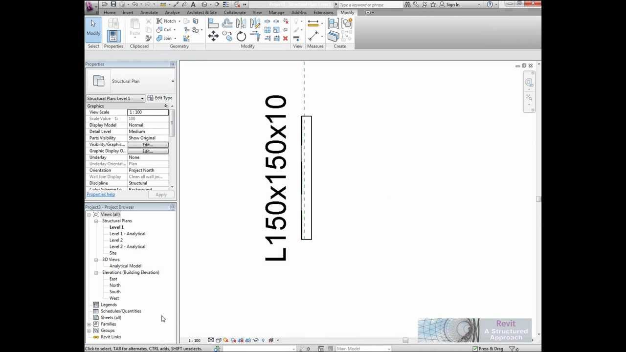 Revit Structure Tutorial - Editing Angle and Channel Sections.wmv ...