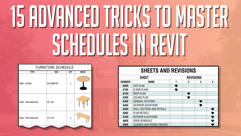 15 Advanced Tricks to Master Revit Schedules png Revit News