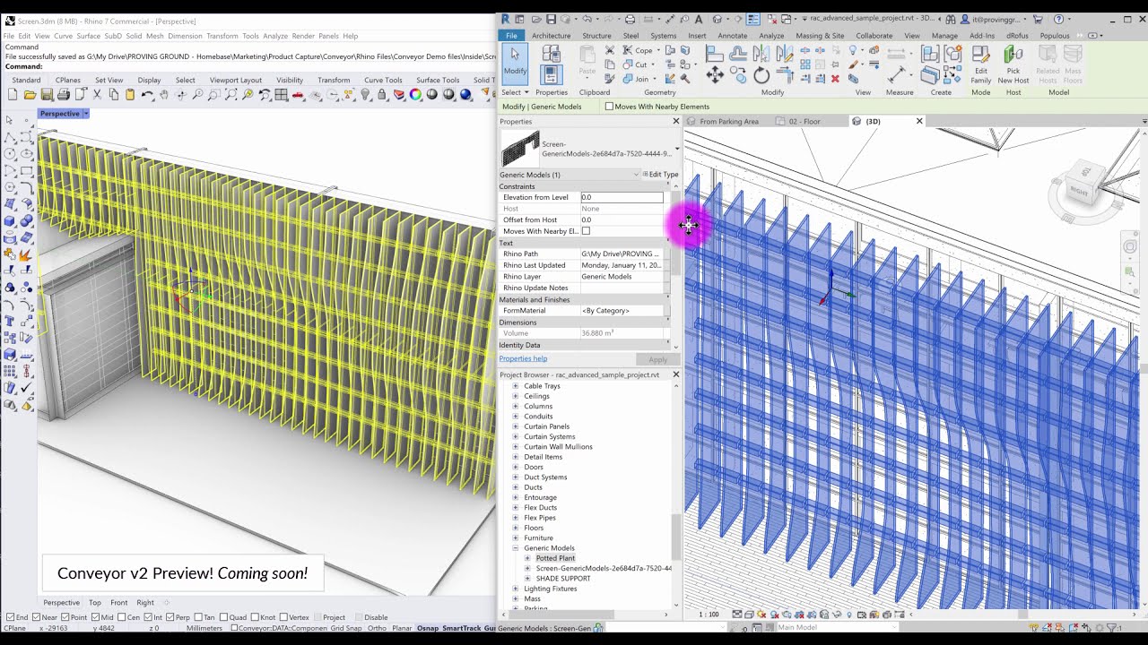Conveyor V2 Preview - Direct Send Objects From Rhino to Revit ... Conveyor V2 Preview - Direct Send Objects From Rhino to Revit ...