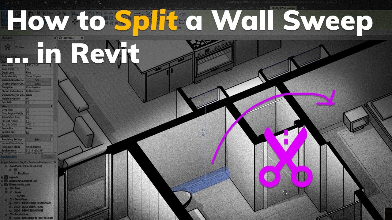 How to Split a Wall Sweep in Revit - Revit news