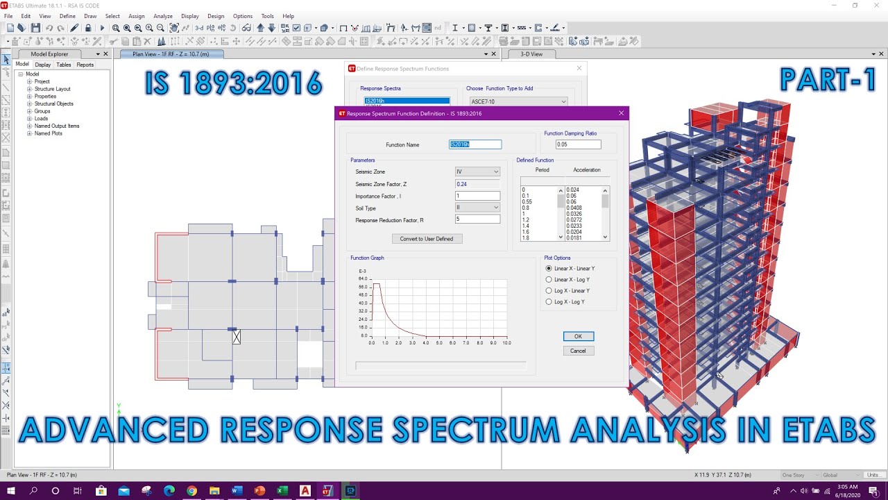 Advanced Response Spectrum Analysis in Etabs | IS 1893:2016 | Part-1 ... Advanced Response Spectrum Analysis in Etabs | IS 1893:2016 | Part-1 ...