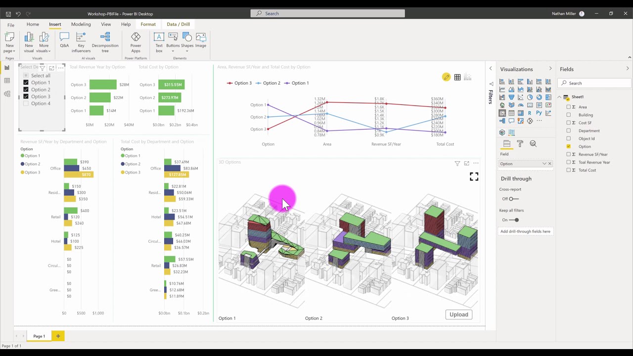 Semantic Workshop Preview - 3D Option Exploration in Power BI - Revit news