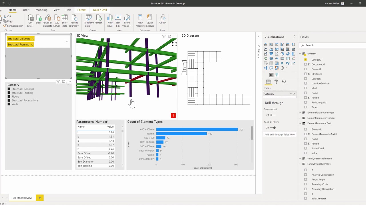 Power BI 3D Demo - Revit Structural Dashboard - Revit news Power BI 3D Demo - Revit Structural Dashboard - Revit news