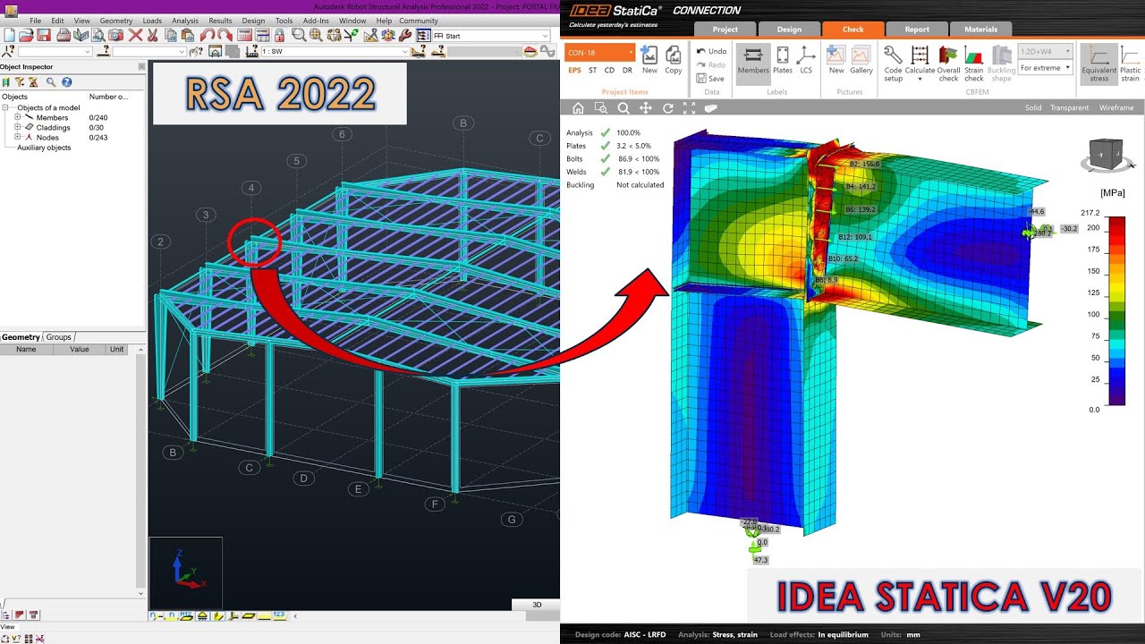 Robot Structural Analysis 2022 to Idea Statica v20 | Connection Design - Revit news