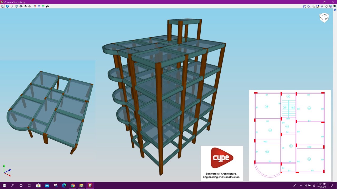 Modeling RCC Building in CYPE 2020 | Wind Load | Seismic Load | IS Code ...