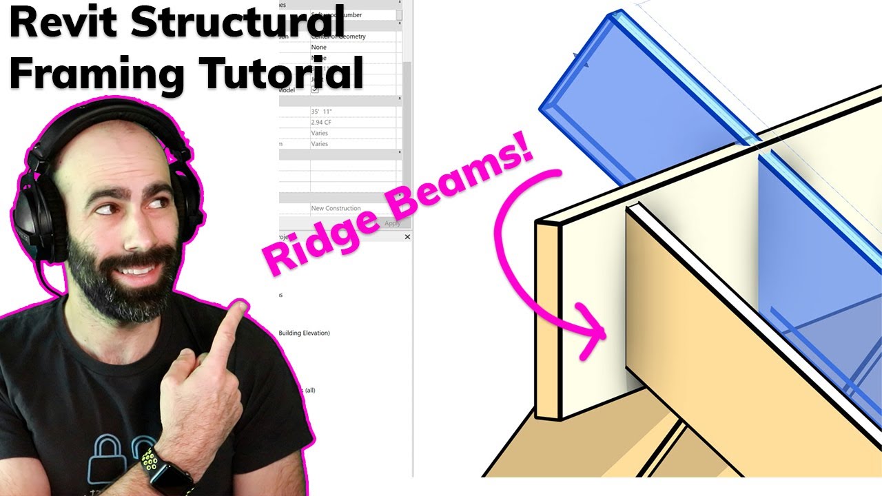 Revit Structural Framing - Cut Rafter at Ridge Beam Revit Tutorial (Two ...