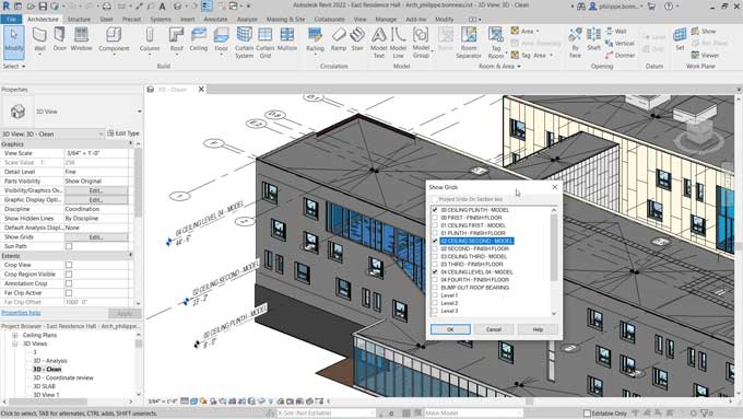 Grids in 3D views for Revit 2022 – Revit news Grids in 3D views for Revit 2022 – Revit news