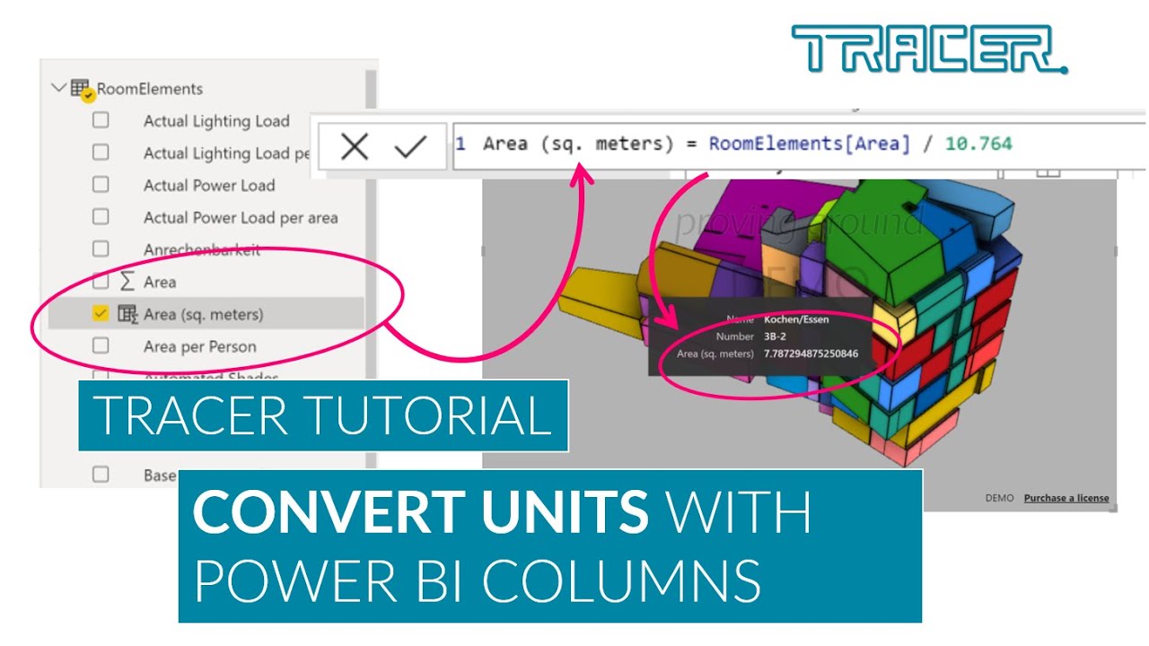 Tracer Tutorial - Using Power BI Calculated Columns to Convert Measurement Units - Revit news