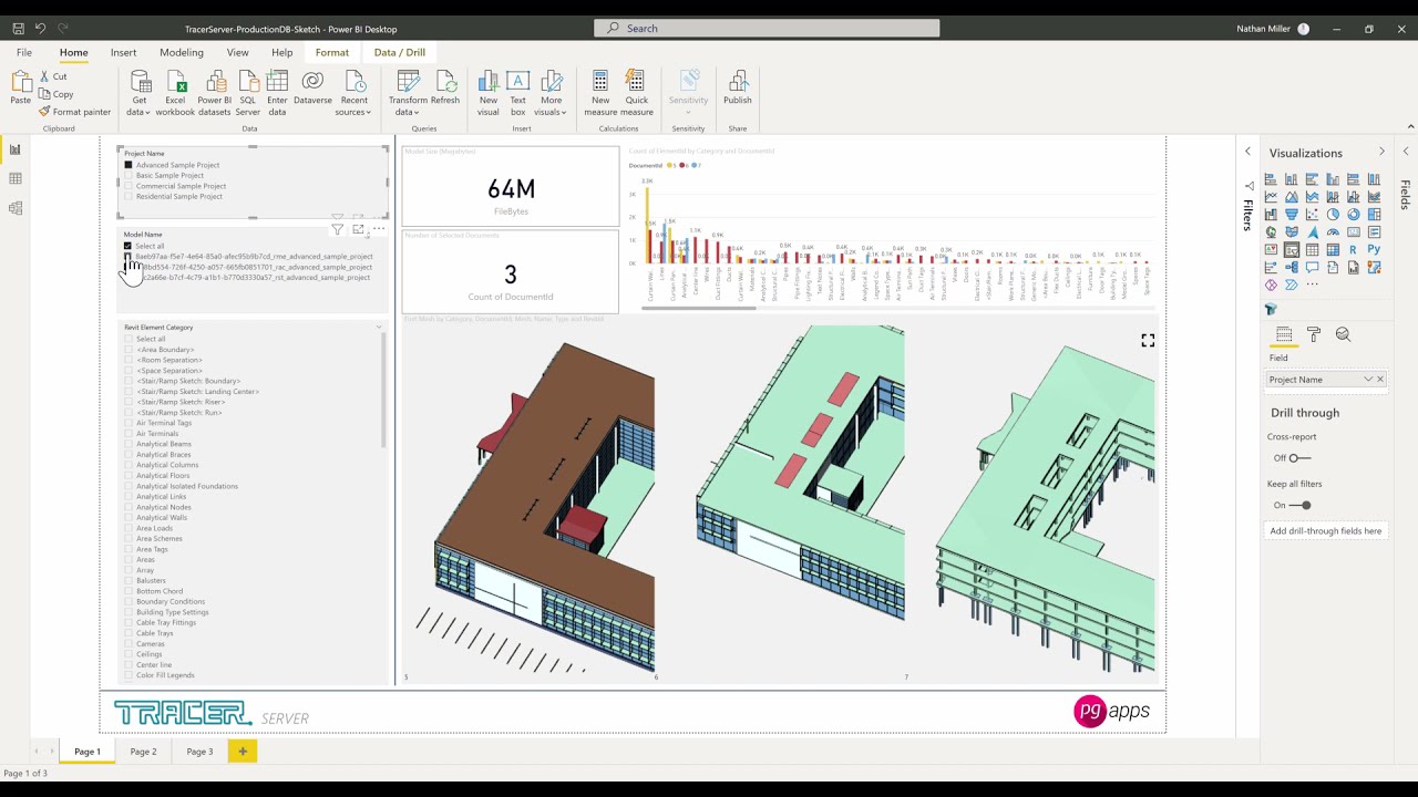 Tracer Server - Using Centralized 3D Model Data from Multiple Revit Projects in a Power BI ...