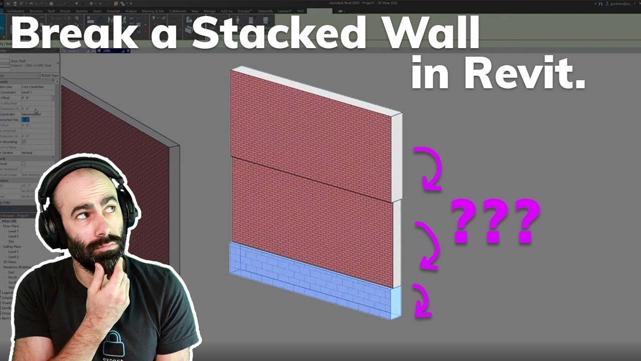 Break a Stacked Wall in Revit Tutorial - Revit news Break a Stacked Wall in Revit Tutorial - Revit news