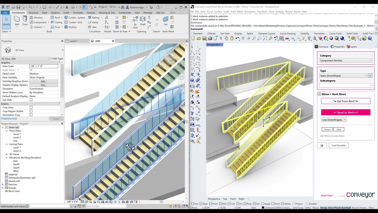 Conveyor v3 Preview - Rhino to Revit Workflows with Materials and ...